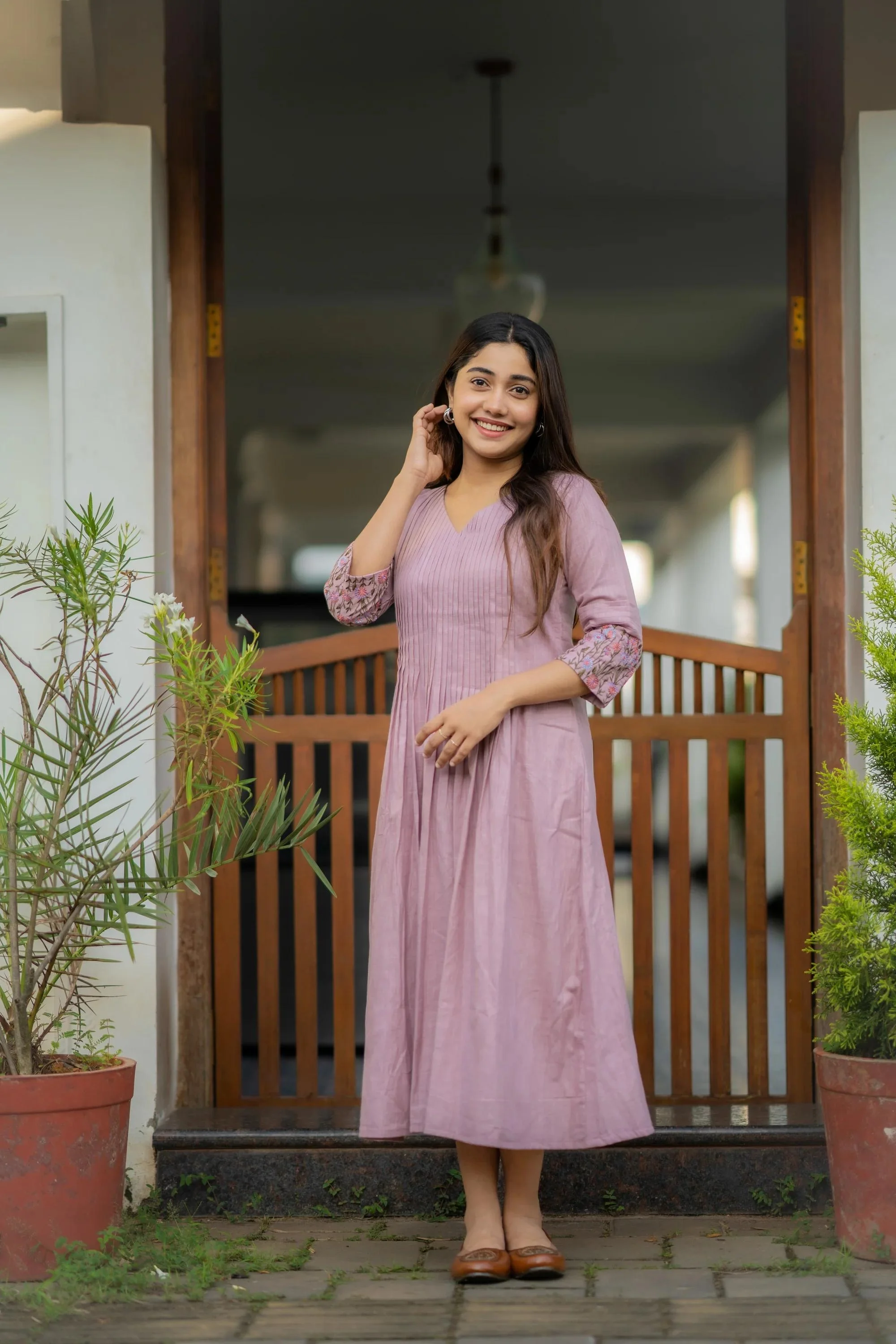 AAYSA - Solid Cotton Casual Kurtii | Lotus iMall