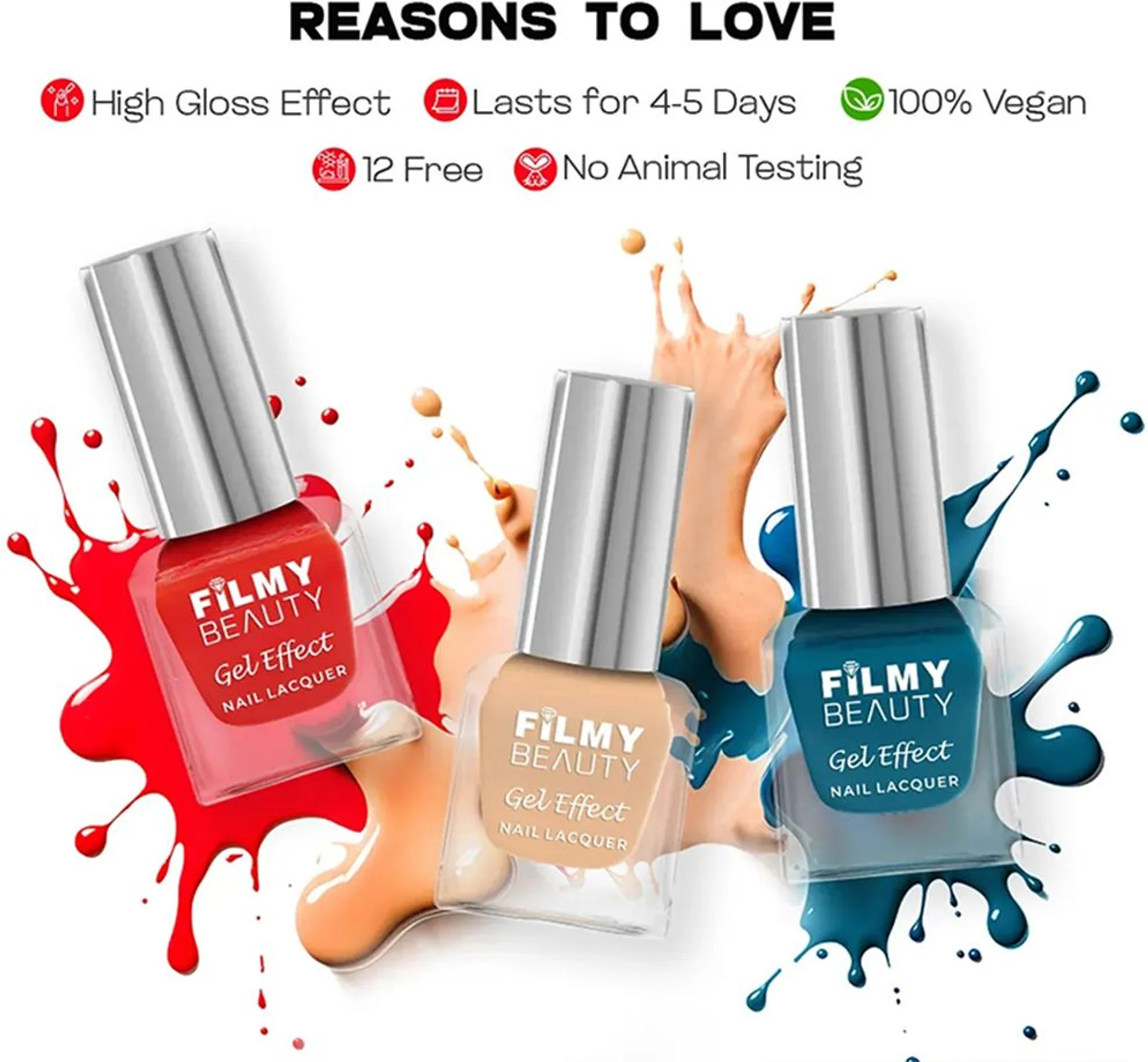 FILMY BEAUTY - Gel Nail Polish White Luster – Matte White | Quick-Dry ...
